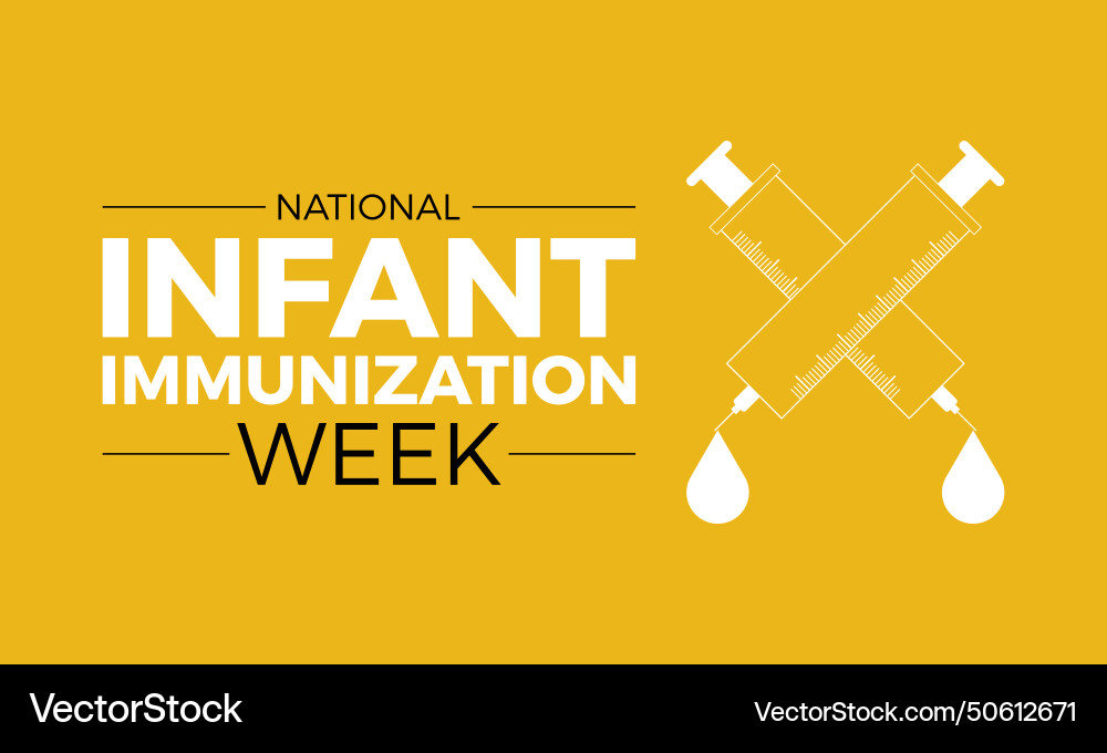 National infant immunization week observed every Vector Image