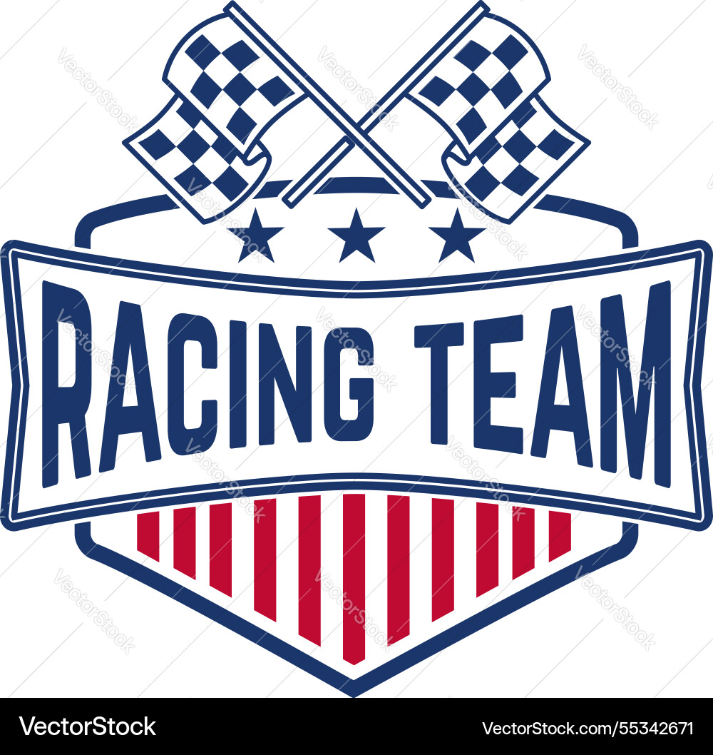 Racing team logo template design elements Vector Image