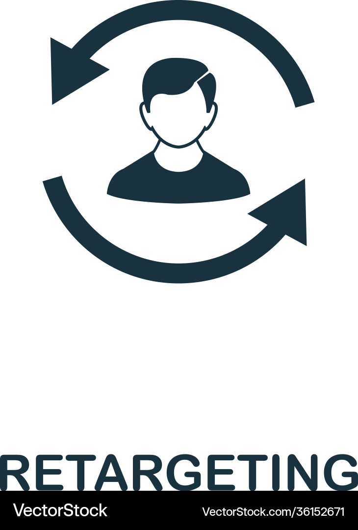 Retargeting Icon - Marketing Element Royalty Free Vector