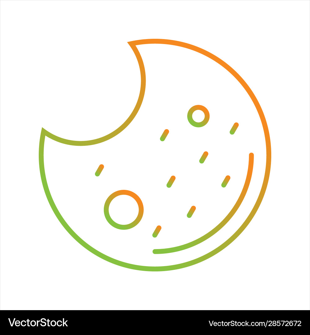 Beautiful cookie line icon Royalty Free Vector Image
