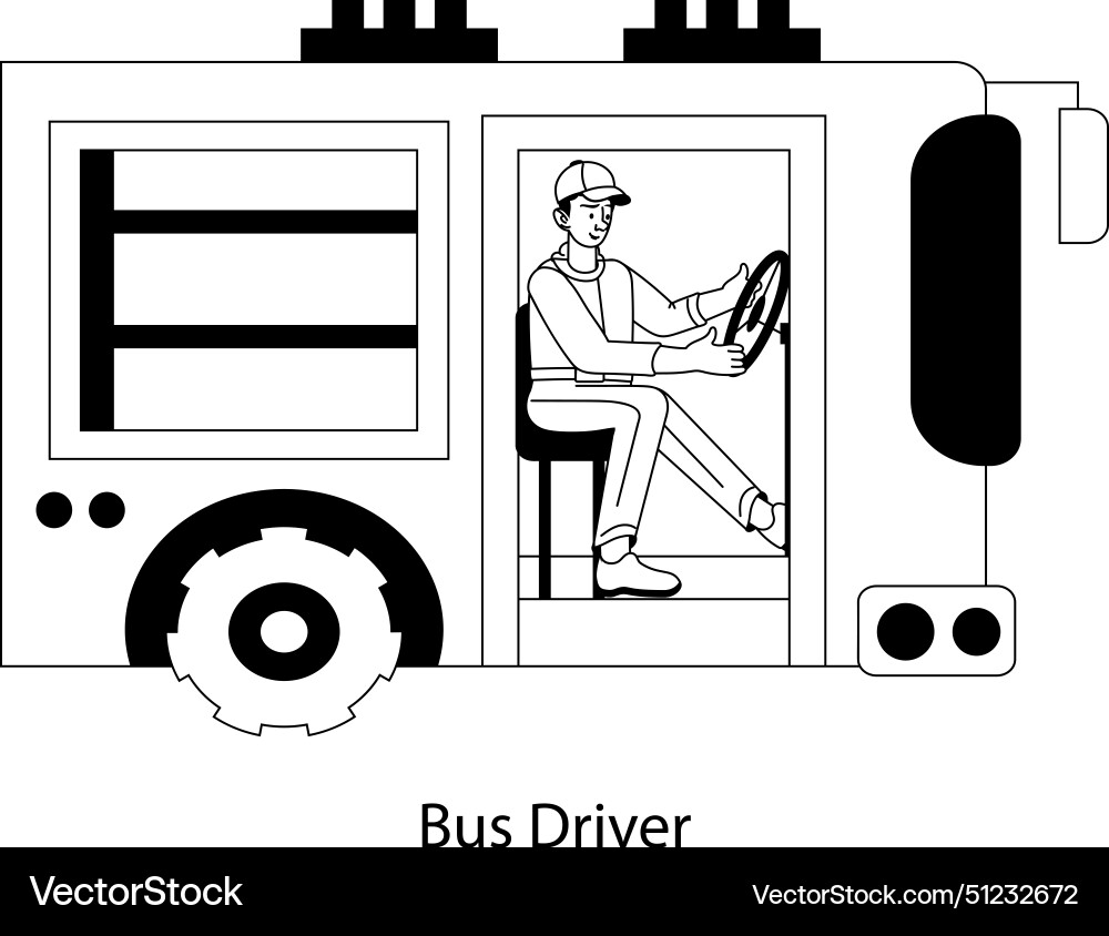 Bus driver Royalty Free Vector Image - VectorStock