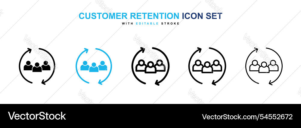 Customer retention icon Royalty Free Vector Image