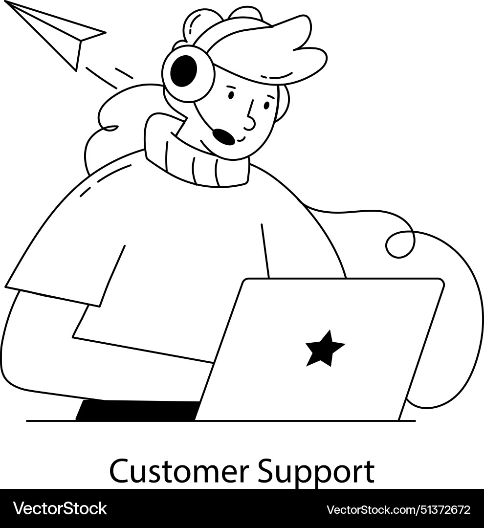 Customer support Royalty Free Vector Image - VectorStock