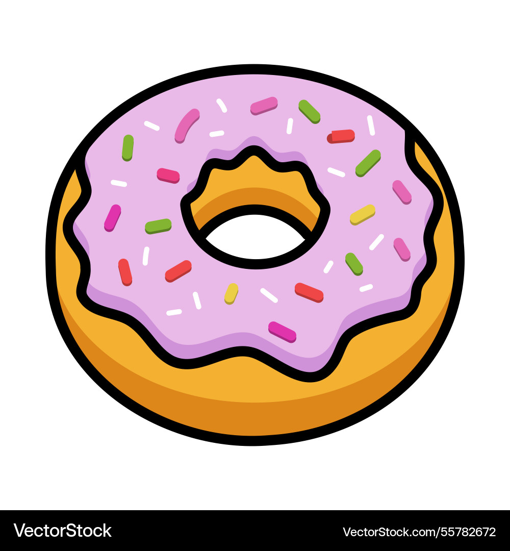 Doughnut color icon Royalty Free Vector Image - VectorStock