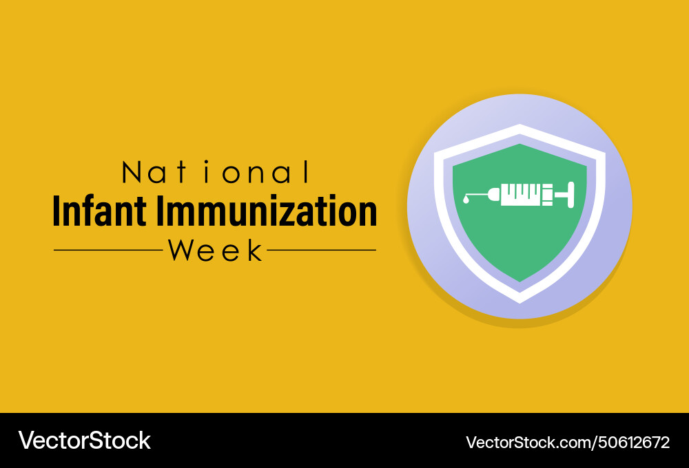 National infant immunization week observed every Vector Image