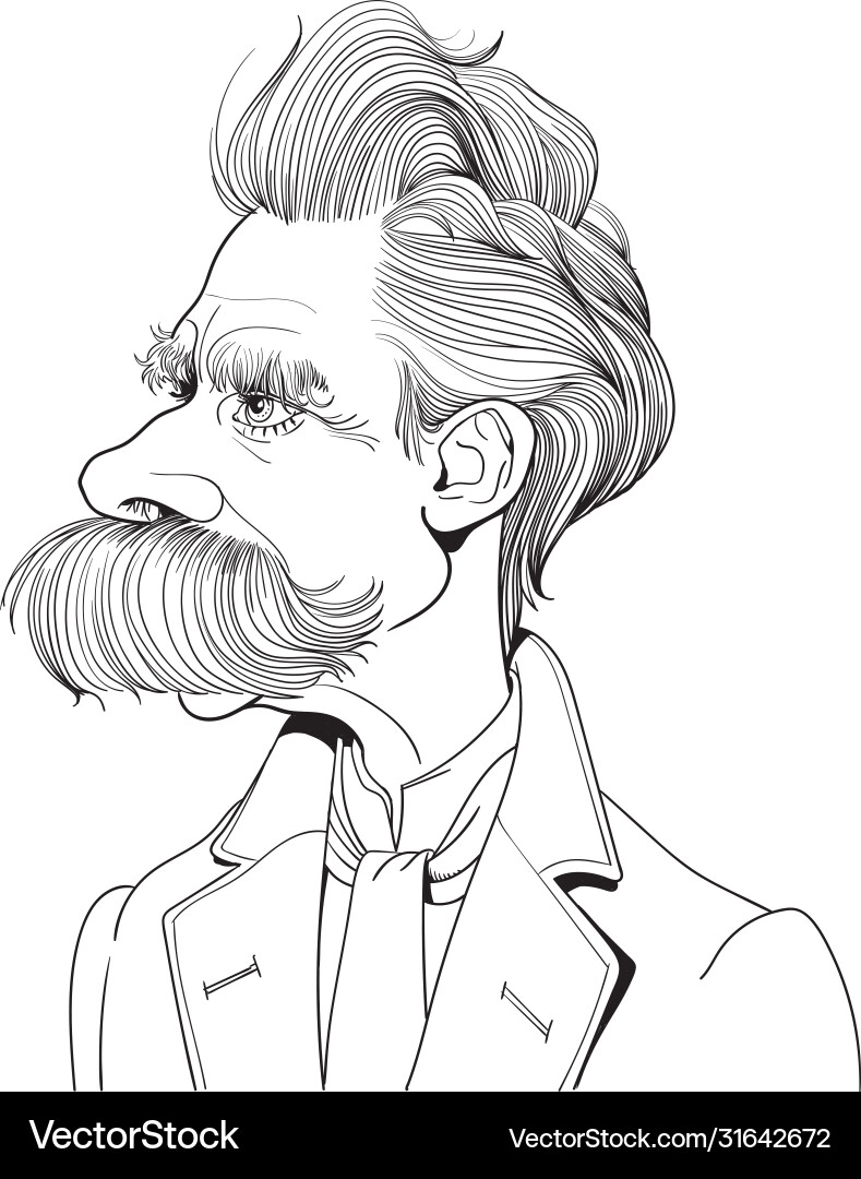 Nietzsche cartoon Royalty Free Vector Image - VectorStock