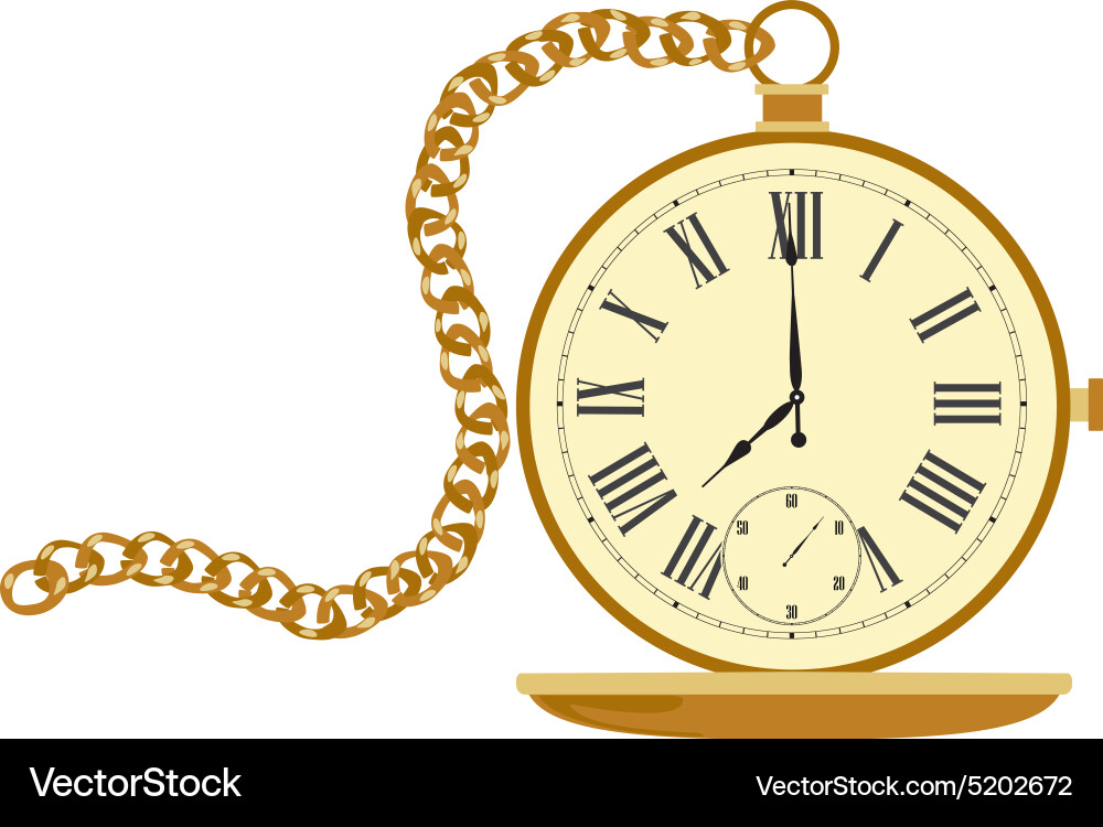 Pocket watch Royalty Free Vector Image - VectorStock