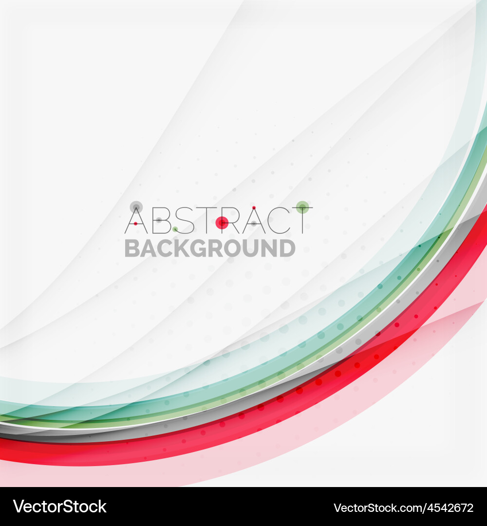 Red and blue wave lines Royalty Free Vector Image