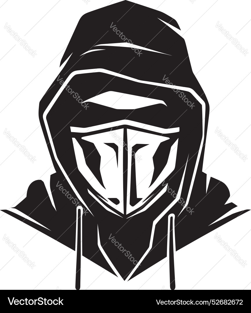 Shrouded savior concealed identity with emblem Vector Image
