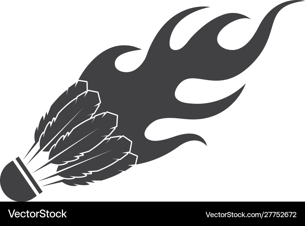 Shuttlecock icon logo design Royalty Free Vector Image