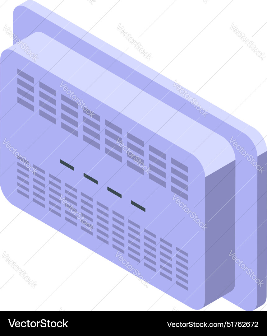 Wall mounted air conditioner cooling a room Vector Image