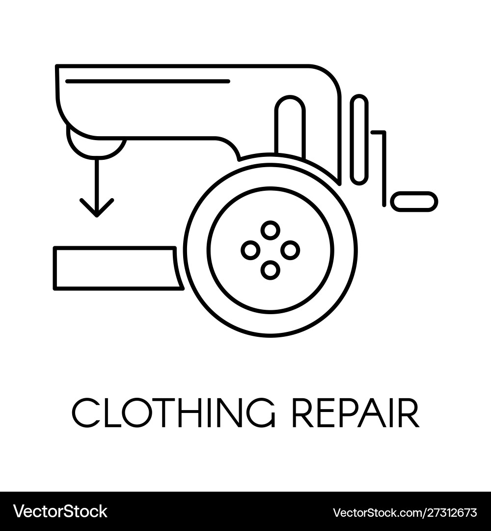 Clothing repair service icon sewing machine Vector Image