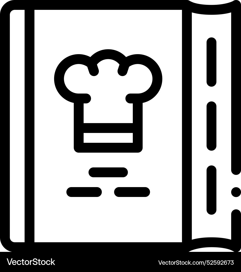 Cookbook icon thin linear style design isolated Vector Image