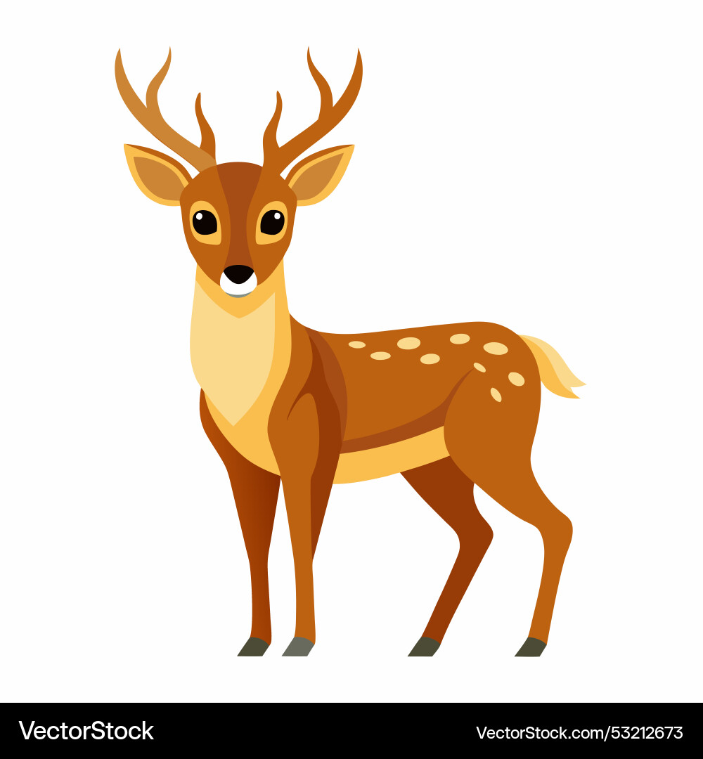 Cute deer Royalty Free Vector Image - VectorStock