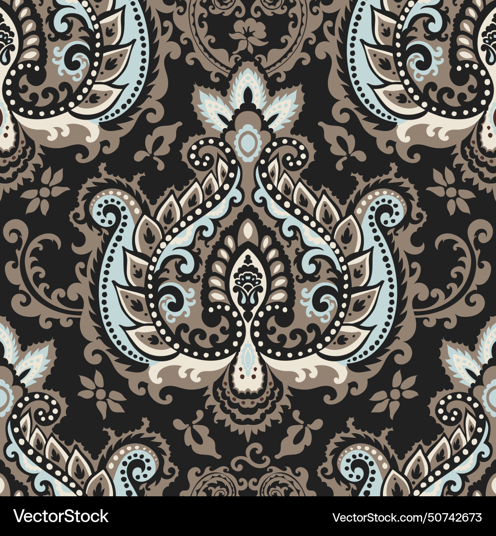 Damask style pattern for textile and decoration Vector Image