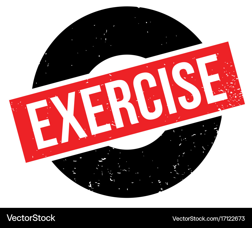 Exercise rubber stamp Royalty Free Vector Image