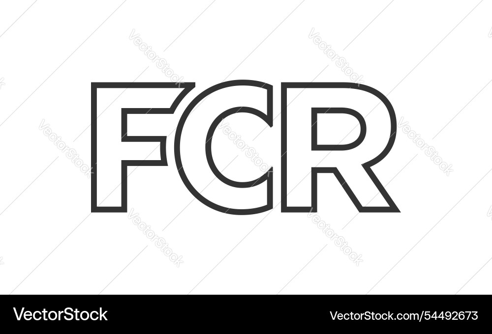 Fcr logo design template with strong and modern Vector Image