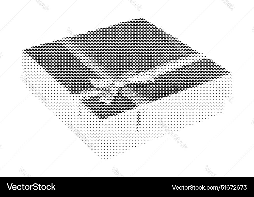 Halftone dotted gift box for trendy y2k retro Vector Image