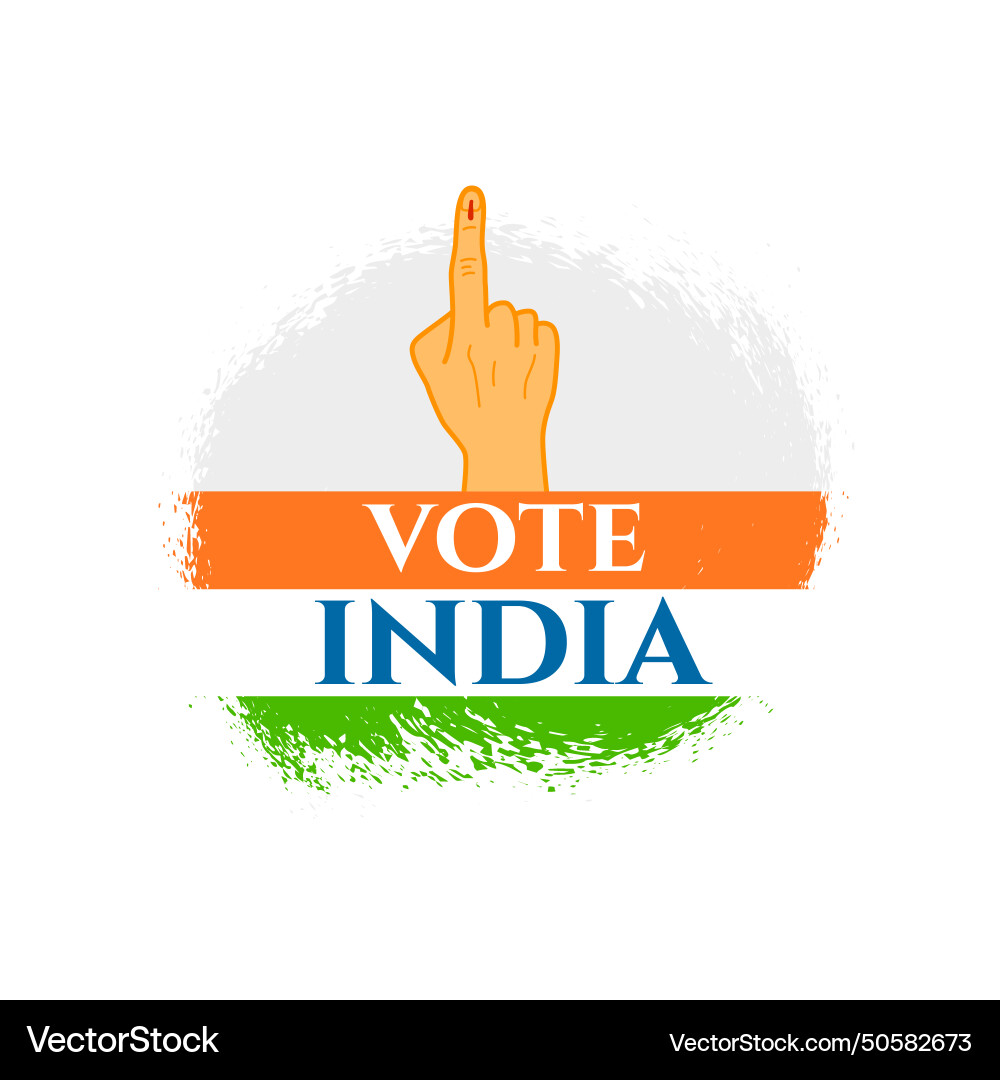 India voting day background for social campaign Vector Image