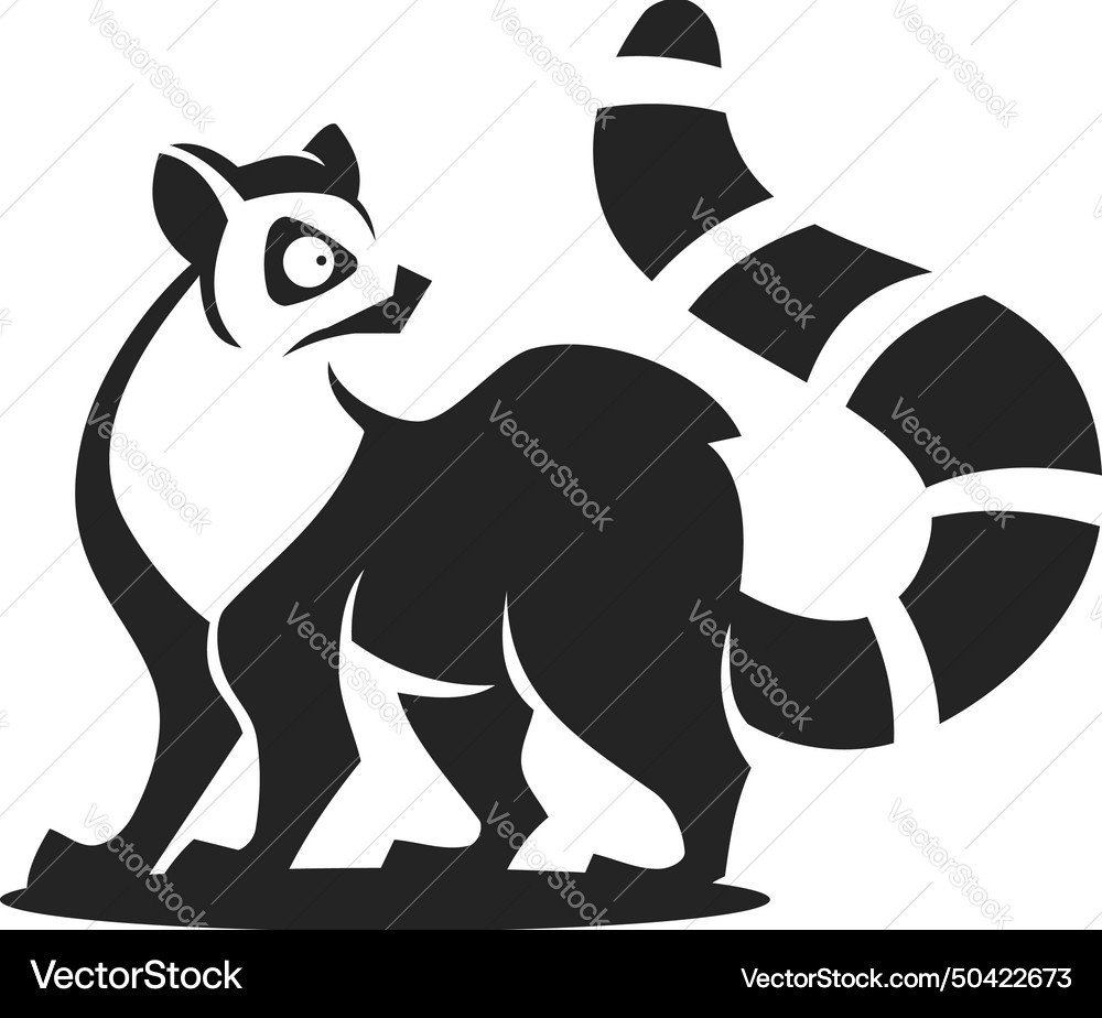 Lemur logo template isolated brand identity icon Vector Image