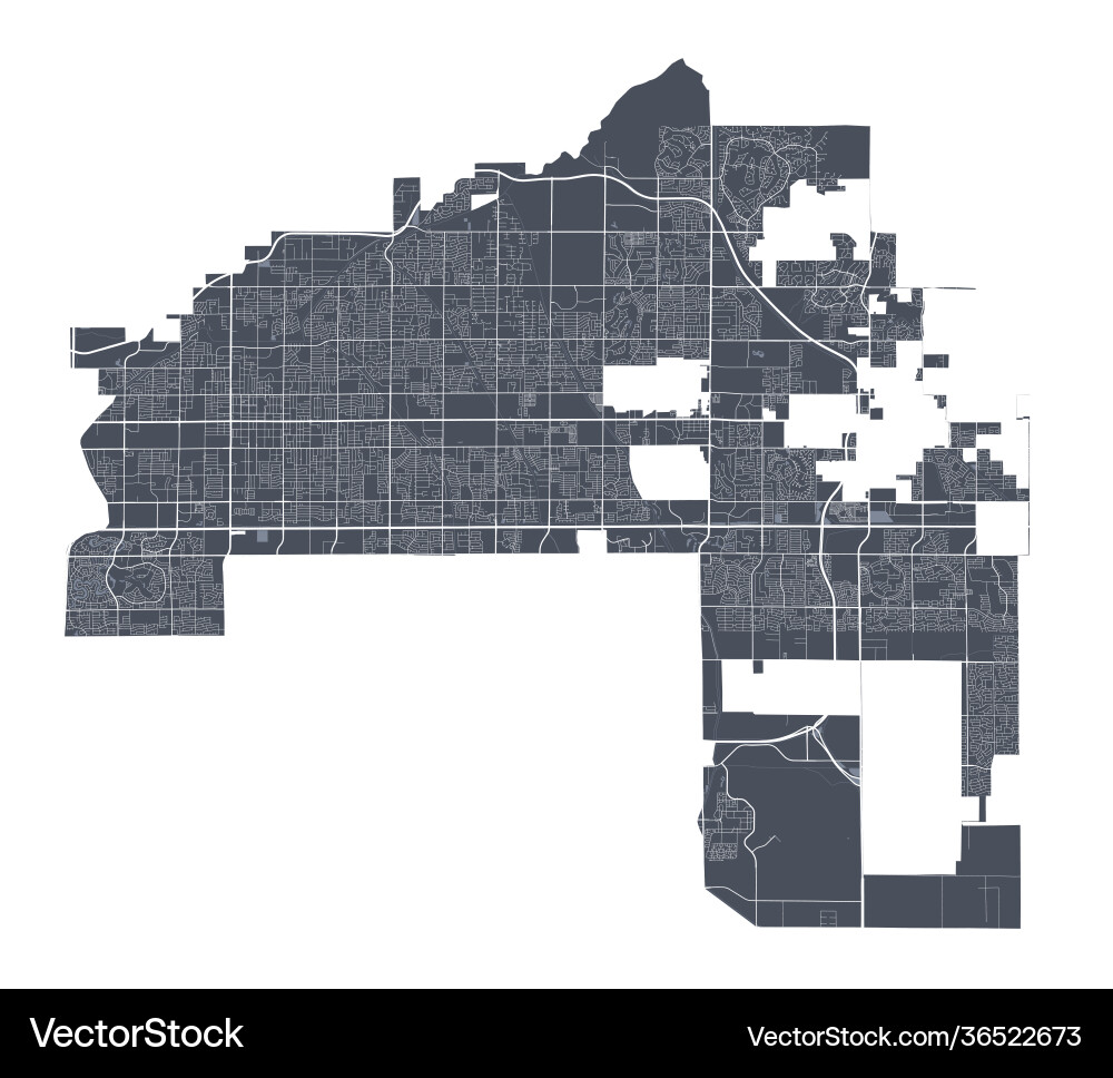 Mesa map detailed city poster Royalty Free Vector Image