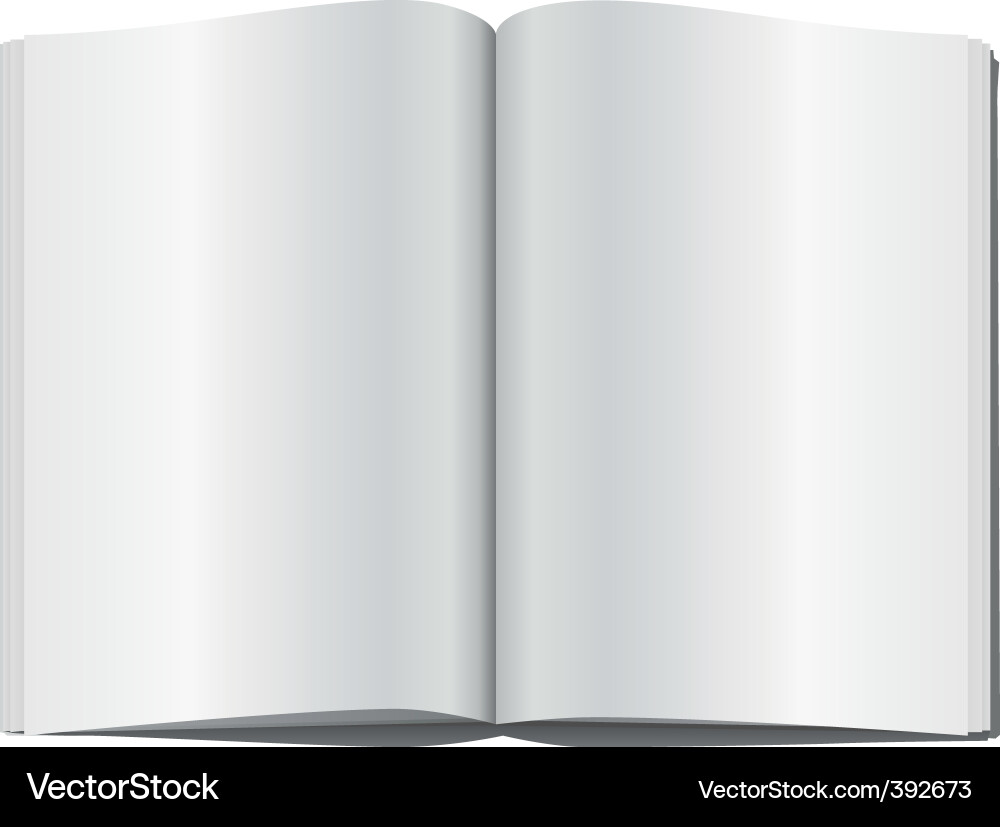 Open Book Page Royalty Free Vector Image - VectorStock