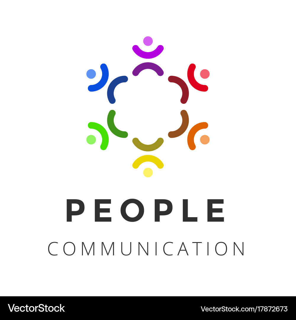People man logo group design template Royalty Free Vector