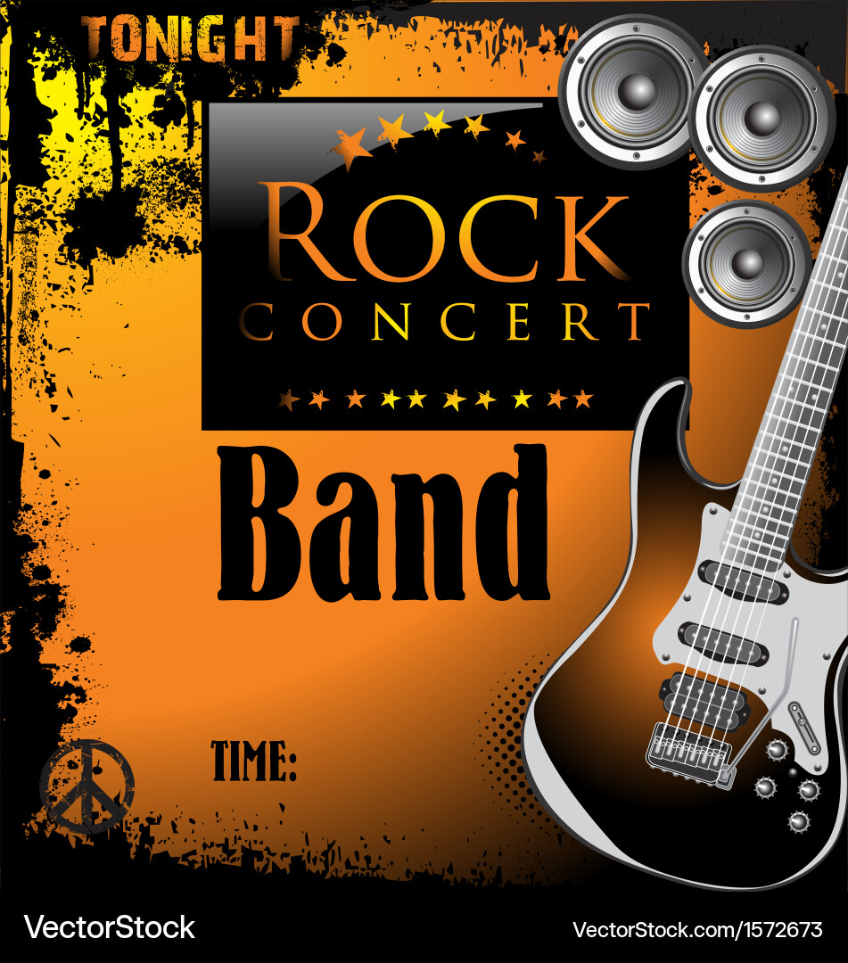 Rock concert poster Royalty Free Vector Image - VectorStock
