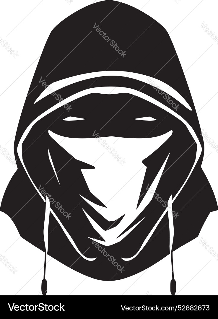Stealthy sentinel masked portrait and emblem Vector Image