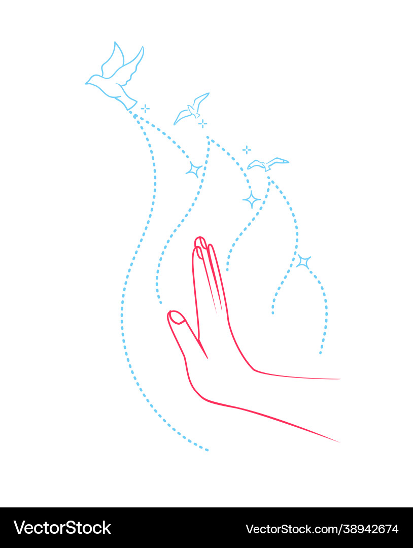 Blessing symbol divine spirit Royalty Free Vector Image