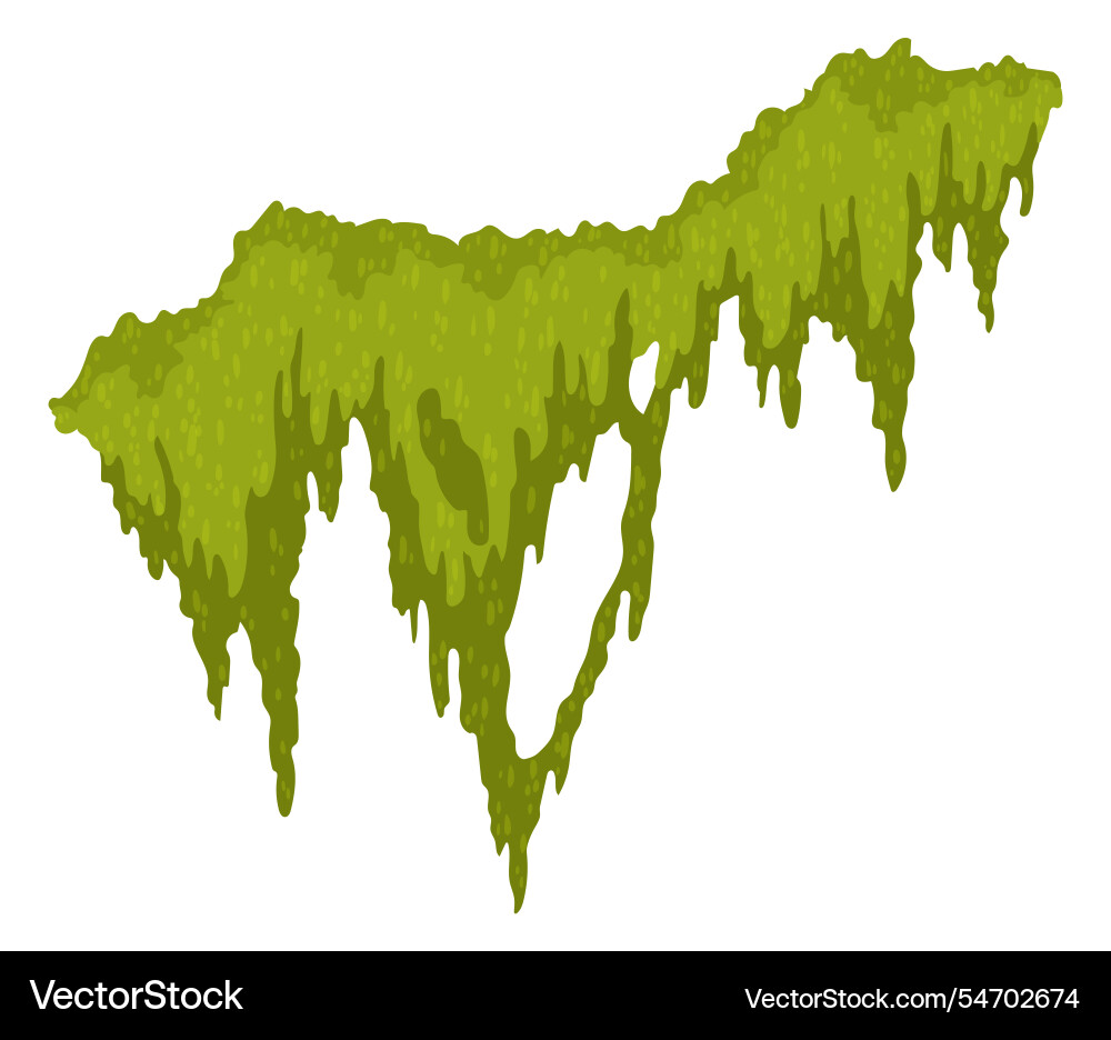 Cartoon jungle moss shape green swamp Royalty Free Vector