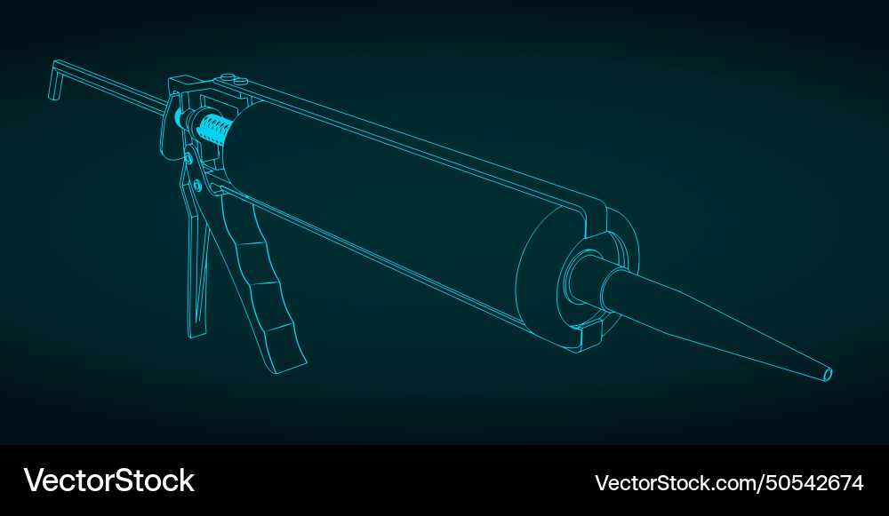 Caulking gun drawing Royalty Free Vector Image