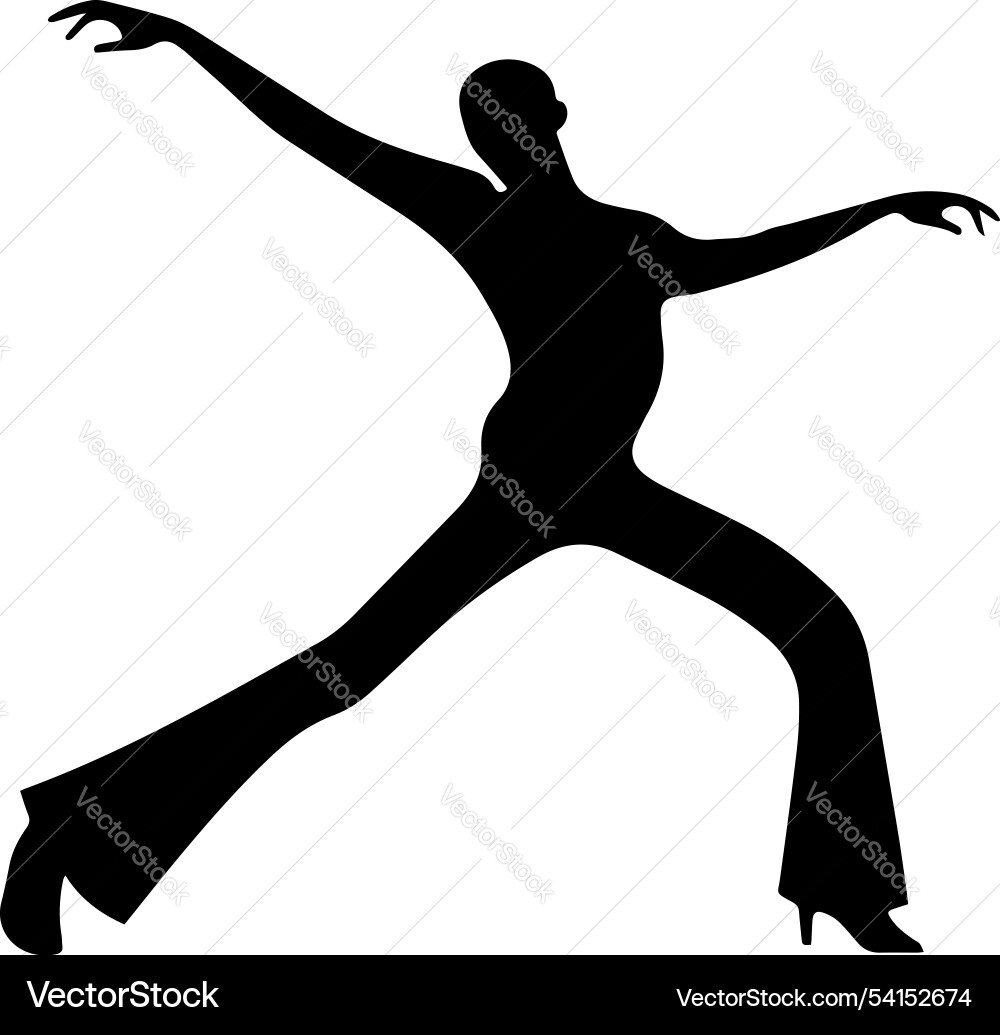 Latin dance icon silhouette Royalty Free Vector Image