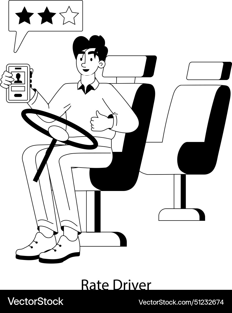Rate driver Royalty Free Vector Image - VectorStock