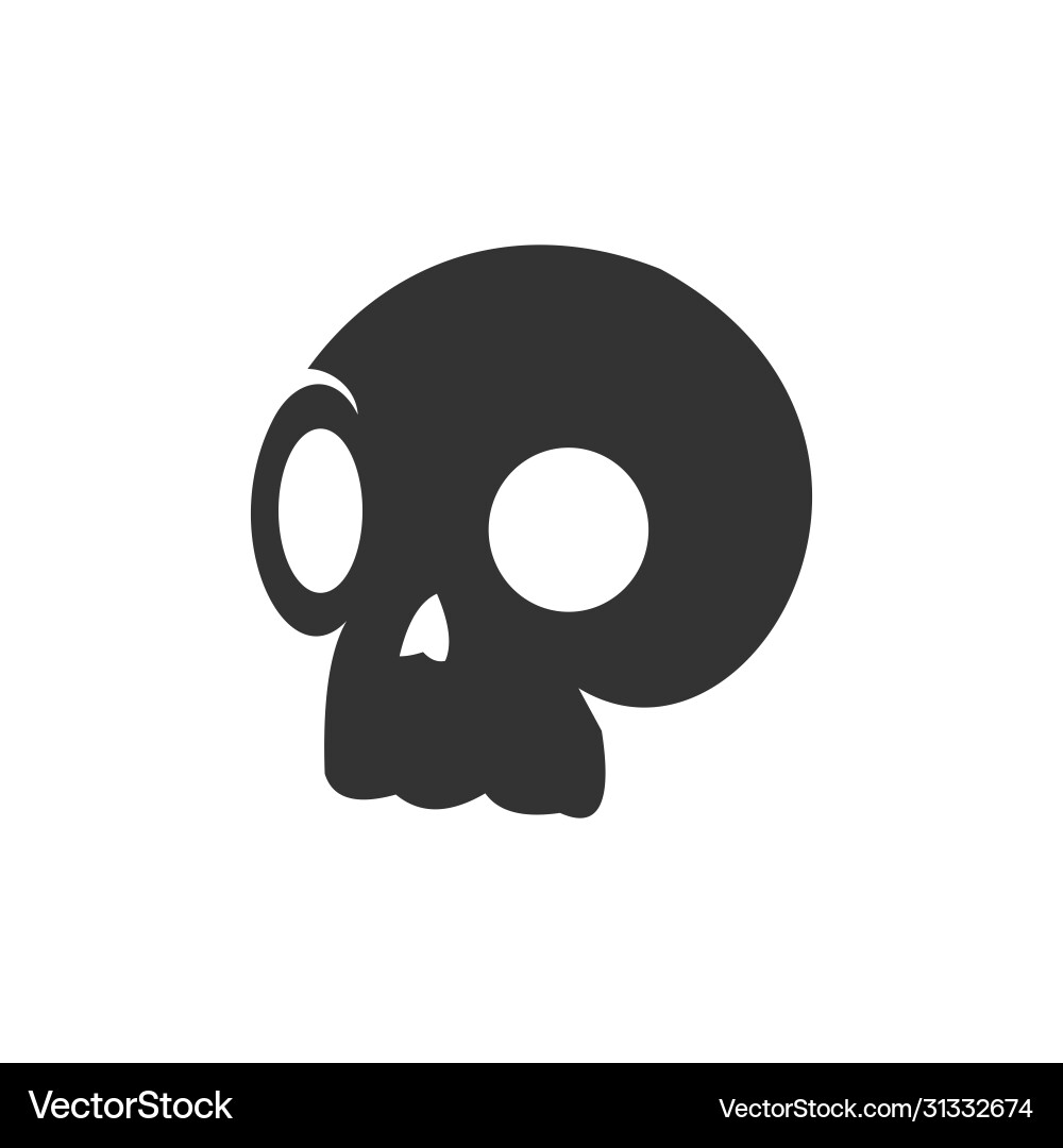 Simple skull logo Royalty Free Vector Image - VectorStock