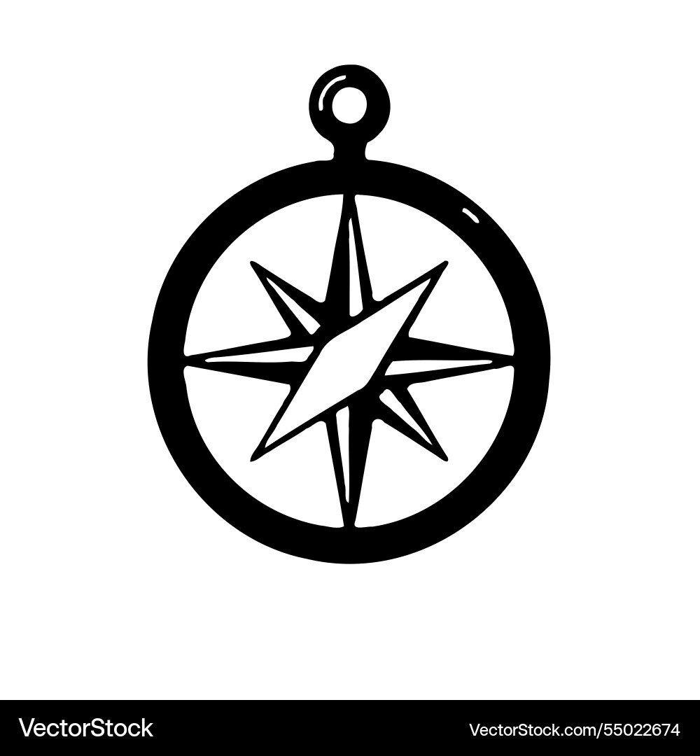 Vintage compass icon concept of direction Vector Image