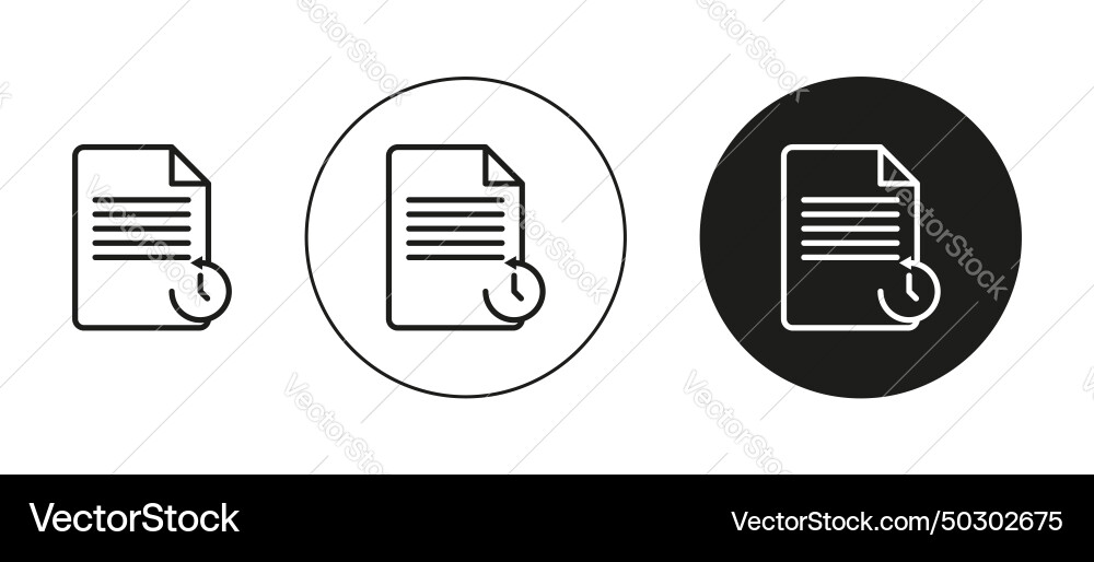 Account history icon set clock countdown logo Vector Image