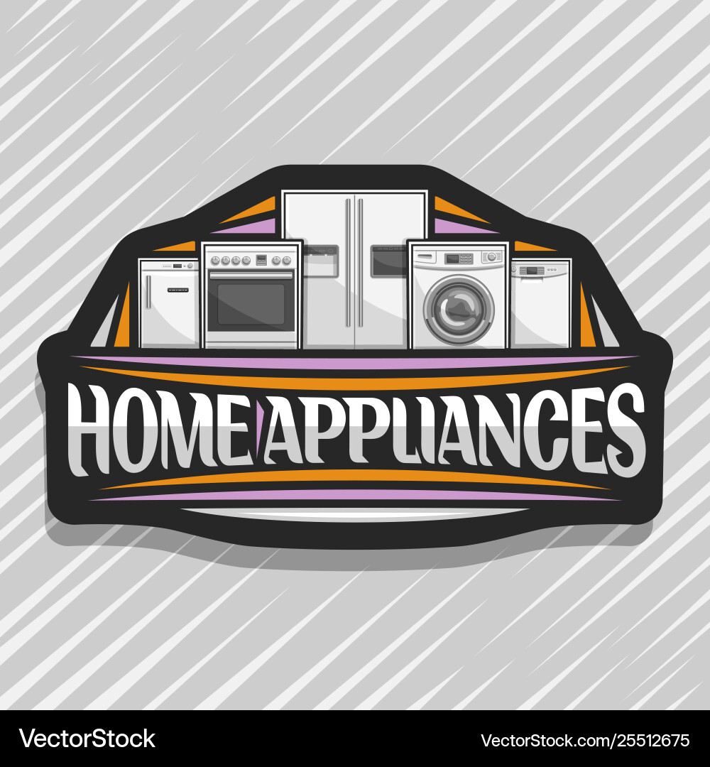 Home Appliances Logo Royalty Free Vector Image