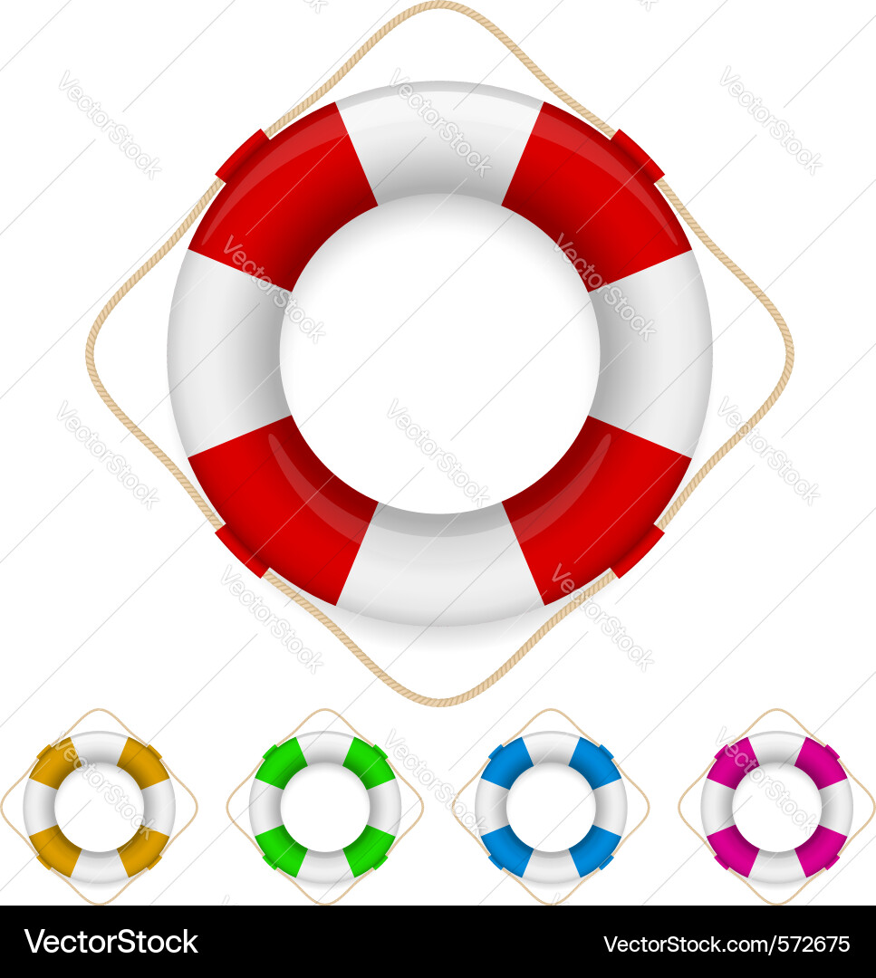 Set of Life Preservers Royalty Free Vector Image