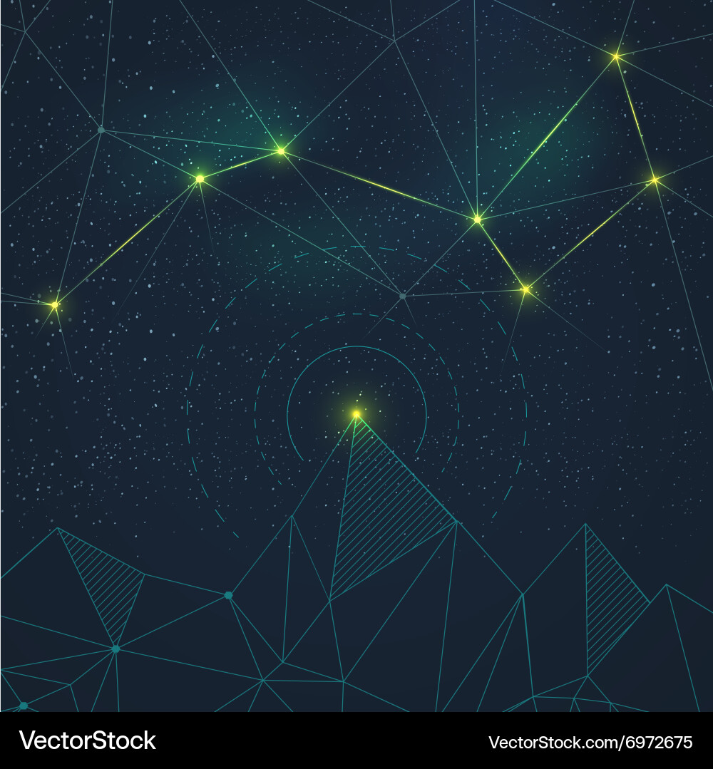 Space background with constellation Royalty Free Vector
