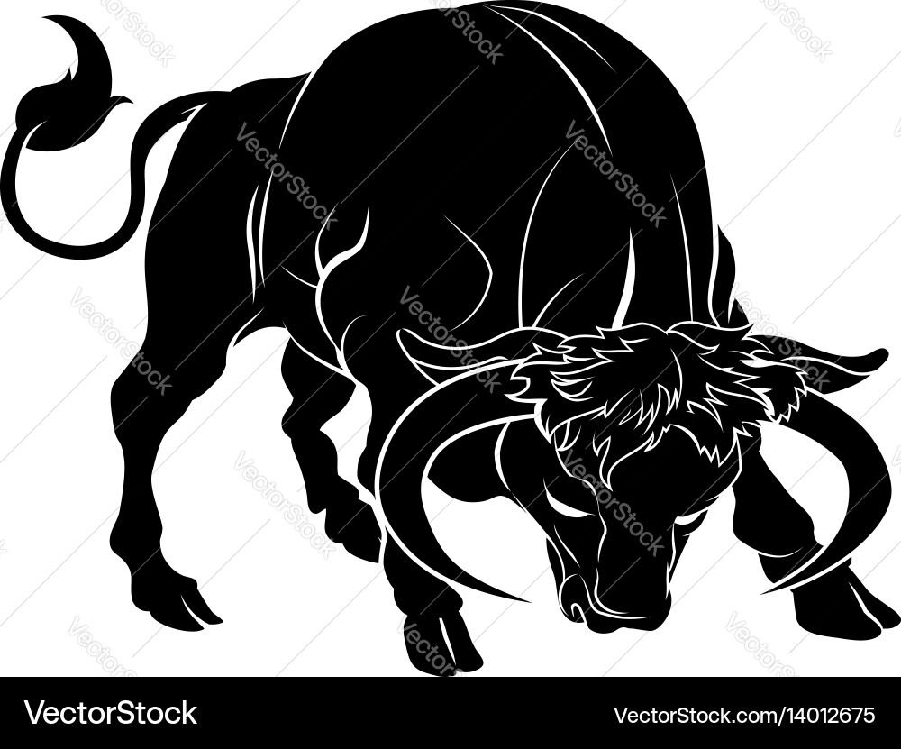 Stylized Bull Silhouette Royalty Free Vector Image