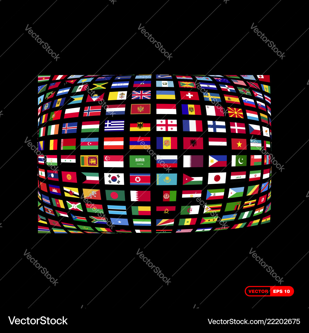 World flags design Royalty Free Vector Image - VectorStock
