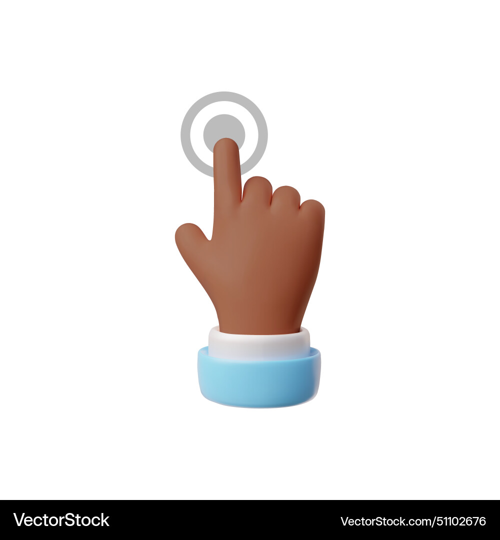 3d hand icon with index finger raised Royalty Free Vector