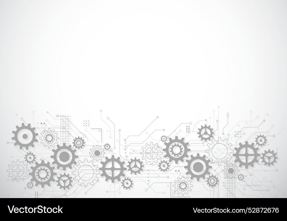 Abstract gear wheel mechanism background machine Vector Image