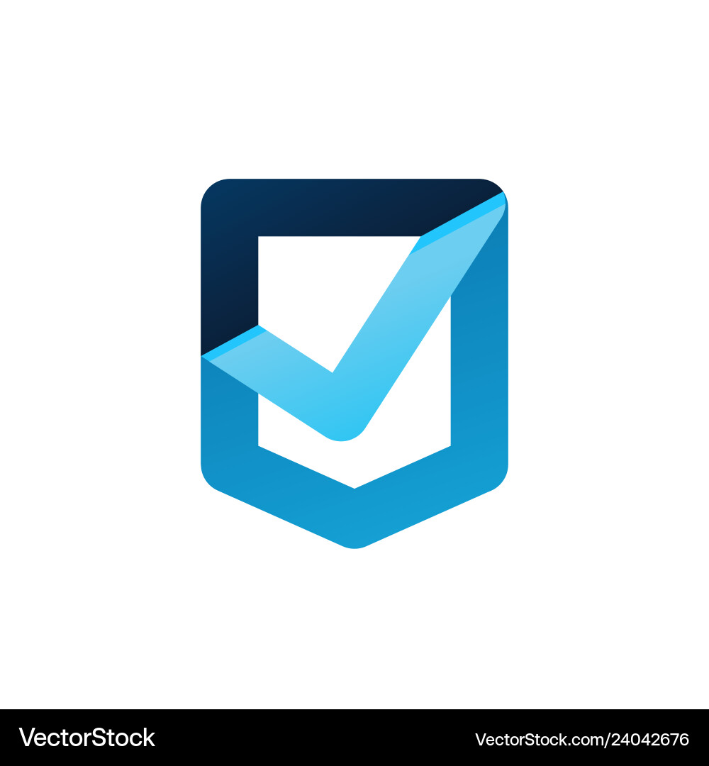 Check shield secure security antivirus verified Vector Image