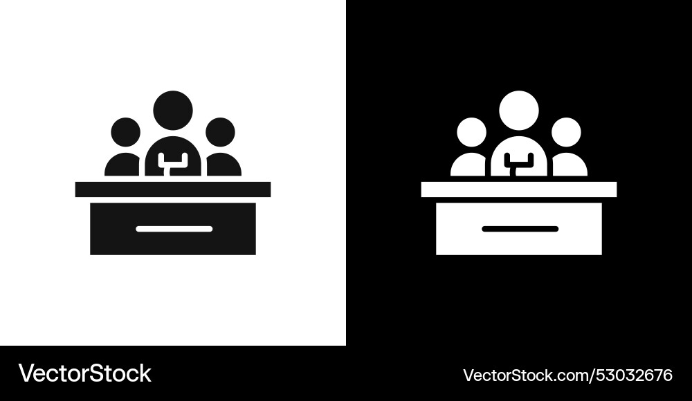 Committee board icon logo set Royalty Free Vector Image