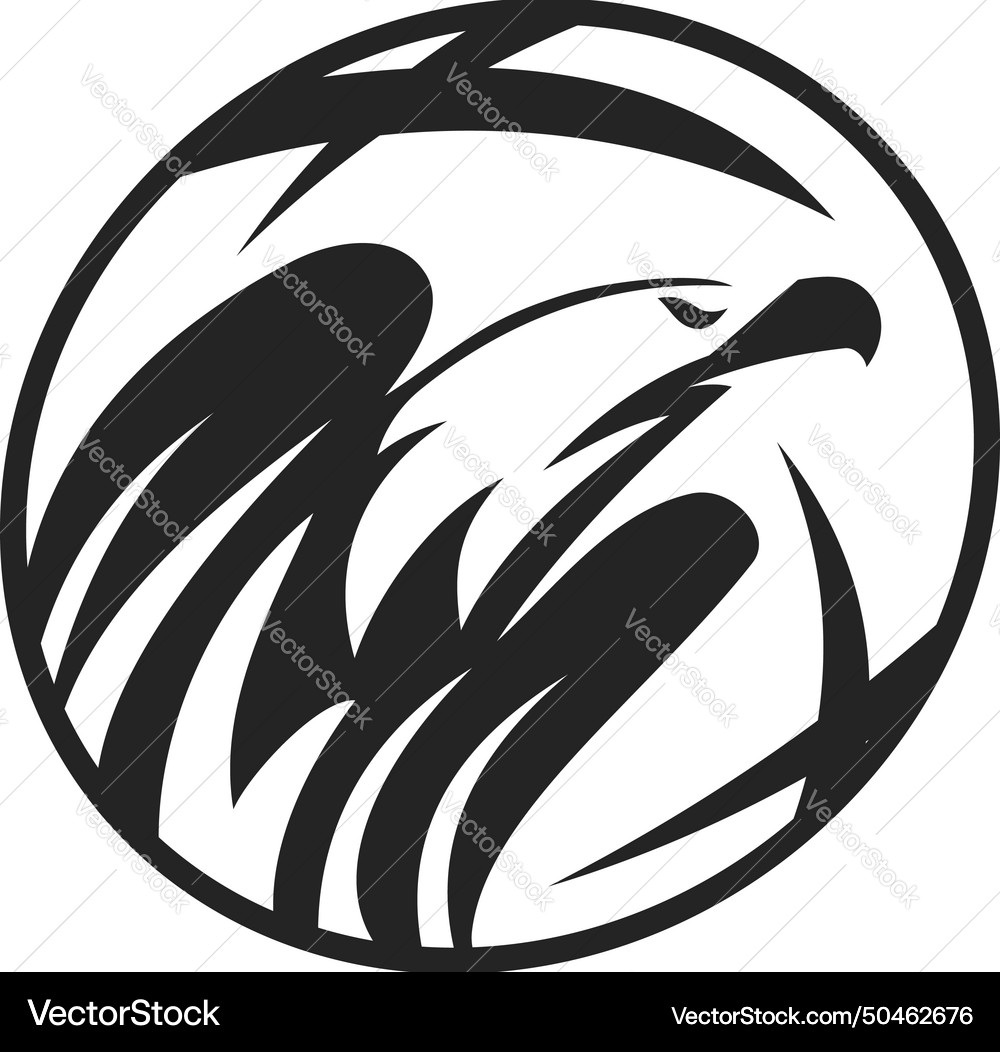 Eagle logo template isolated brand identity icon Vector Image