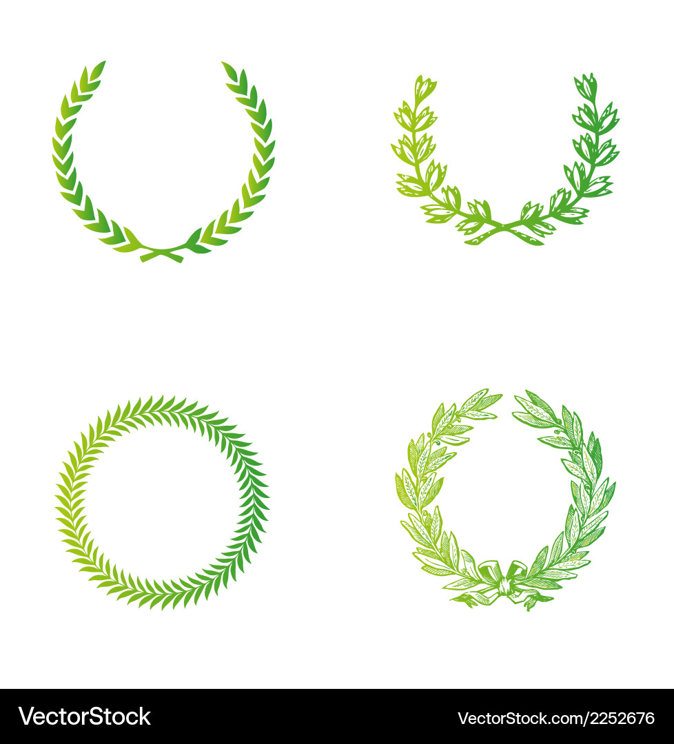 Laurels template Royalty Free Vector Image - VectorStock