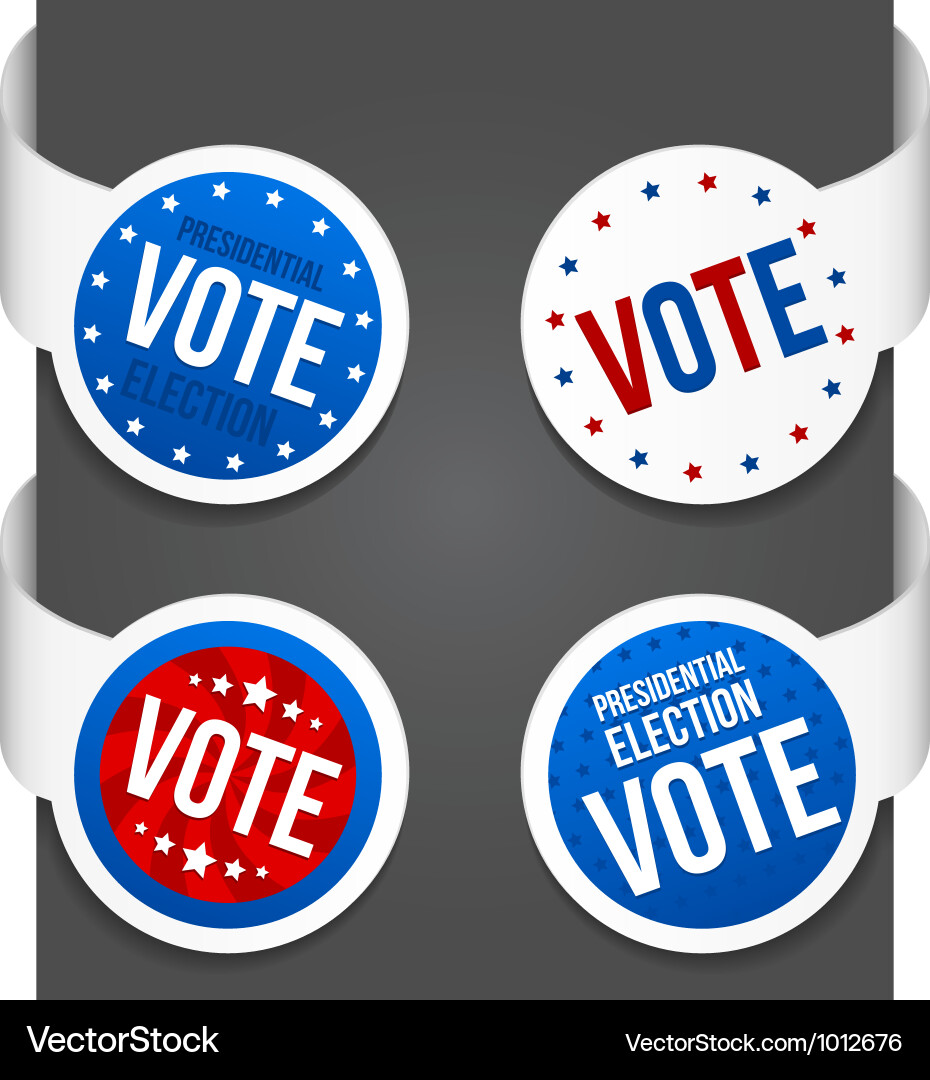Left and right side signs - vote Royalty Free Vector Image
