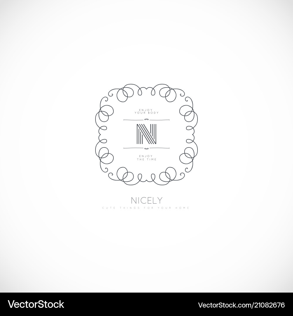 Luxury monogram logo Royalty Free Vector Image